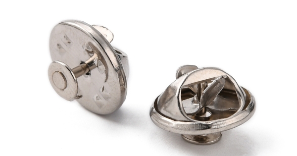 Artizan Shop | Sistem pin si fluturas pentru brosa argintiu inchis 5 mm ...